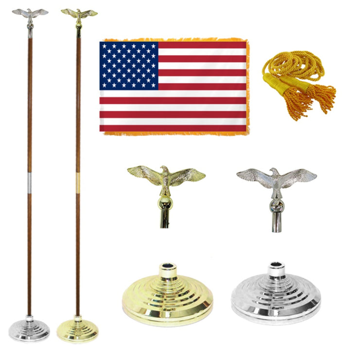US Indoor Flagpole Sets – Complete American Flag Display Kits – Tidmore ...