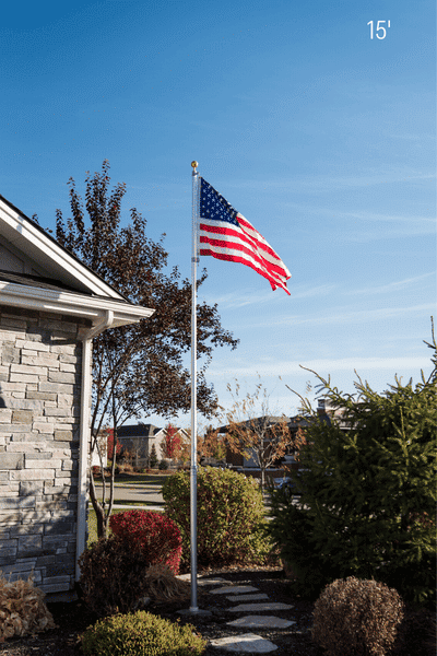 Titan Telescoping Flagpole Kit – 15', 20', or 25' | Silver, Bronze, or ...