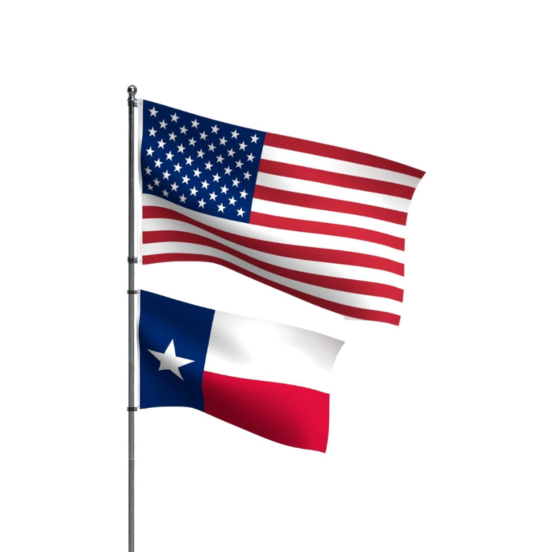 U.S. + Texas Flag Polyester Bundle – Made in USA | Tidmore Flags