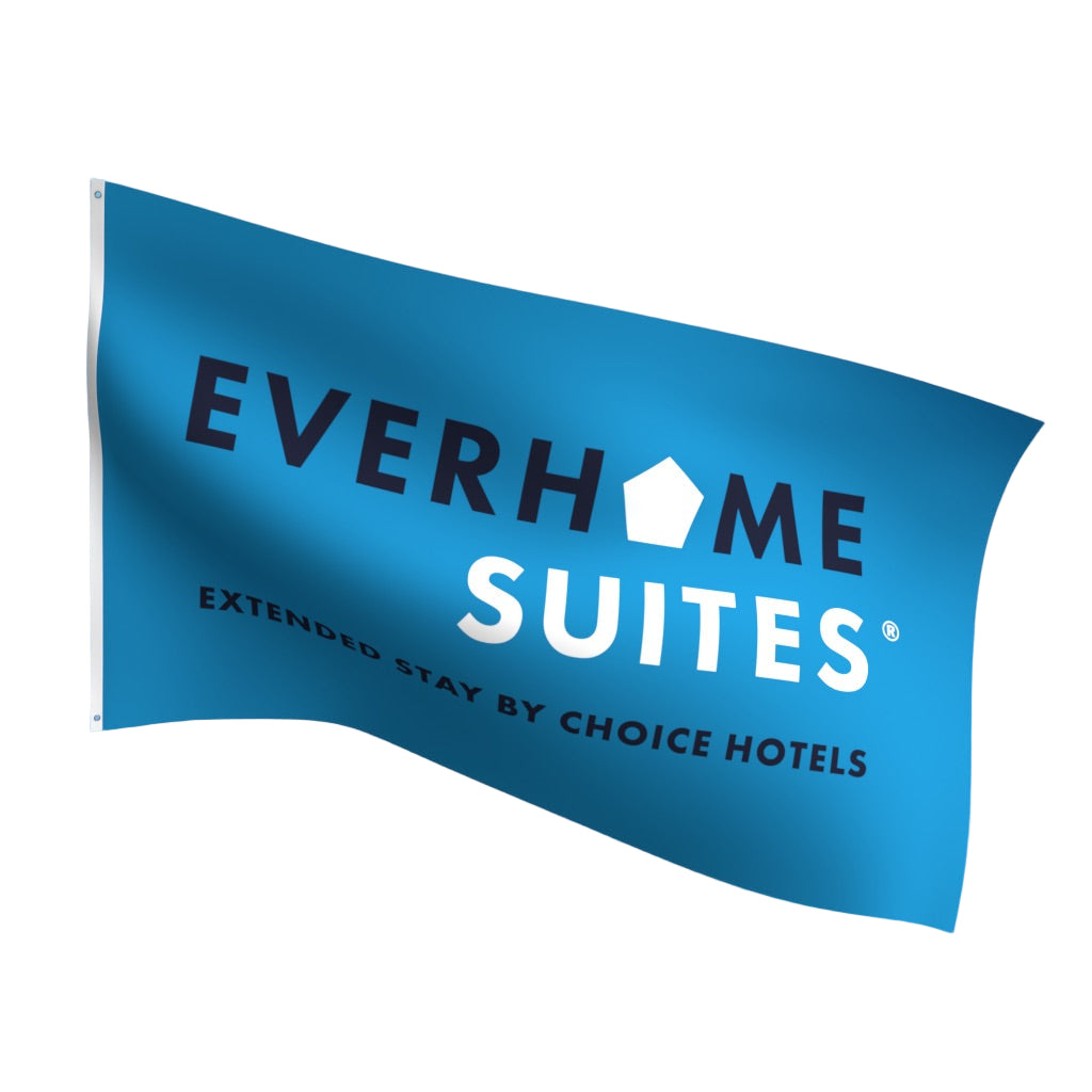 Everhome Suites Flag - Blue Background Nylon Flag | Durable Outdoor ...