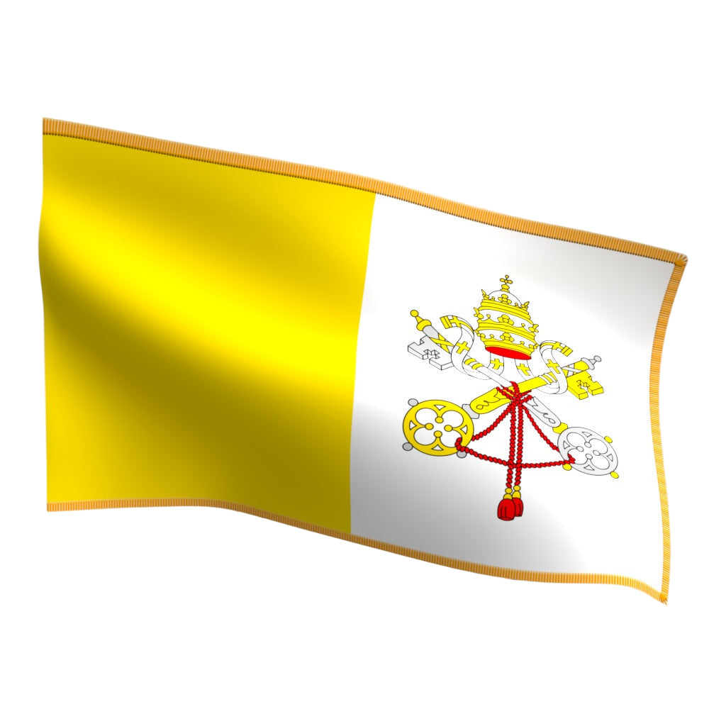 Indoor Papal Flag With Pole Hem And Fringe – Indoor Ceremonial ...