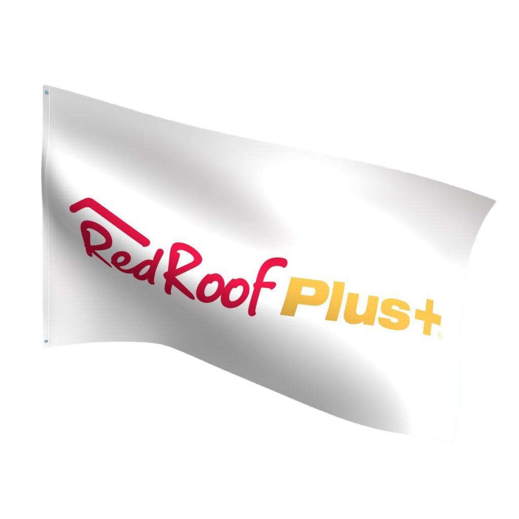 Red Roof Plus Flag Nylon Flag | Durable Outdoor Hotel Flag – Tidmore Flags